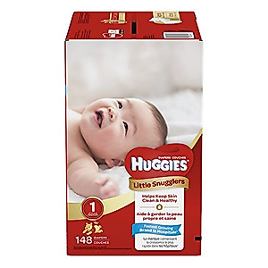 Huggies Little Snugglers Baby Diapers, Size 1, 148 Count, GIANT PACK (Packaging May Vary)