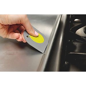 Full Circle Power Couple Cast Iron Pot Cleaner, Pan Scraper, White