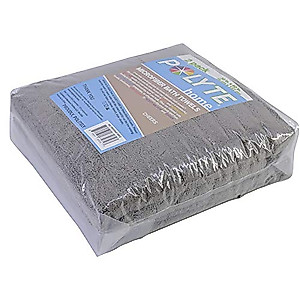 POLYTE Microfiber Oversize Quick Dry Lint Free Bath Towel, 60 x 30 in, Set of 2 (Gray, Ribbed Design)