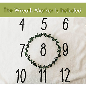 Yuzioey Baby Monthly Milestone Blanket Woodland, Forest Animals Baby Photo Blanket, Gift for New Moms Baby Shower, Watch Me Grow Baby Boy Greenery Woodland Nursery Décor, Includes Marker (50"x40")