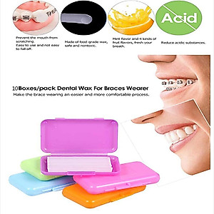 RZJZGZ Dental Oral Care Orthodontics Wax with Fruit Smell for Brace Wearers Flavored Gum Protection (3Pack)