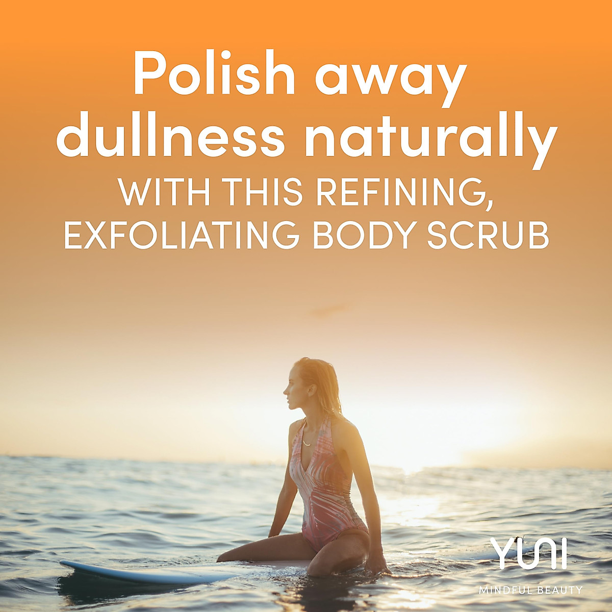 YUNI Beauty Face & Body Scrub (4oz) Glow with the Flow Exfoliating Wash for Glowing Skin - Exfoliate & Energize - Improve Dry, Dull Skin - All Natural, Paraben-Free, Cruelty-Free