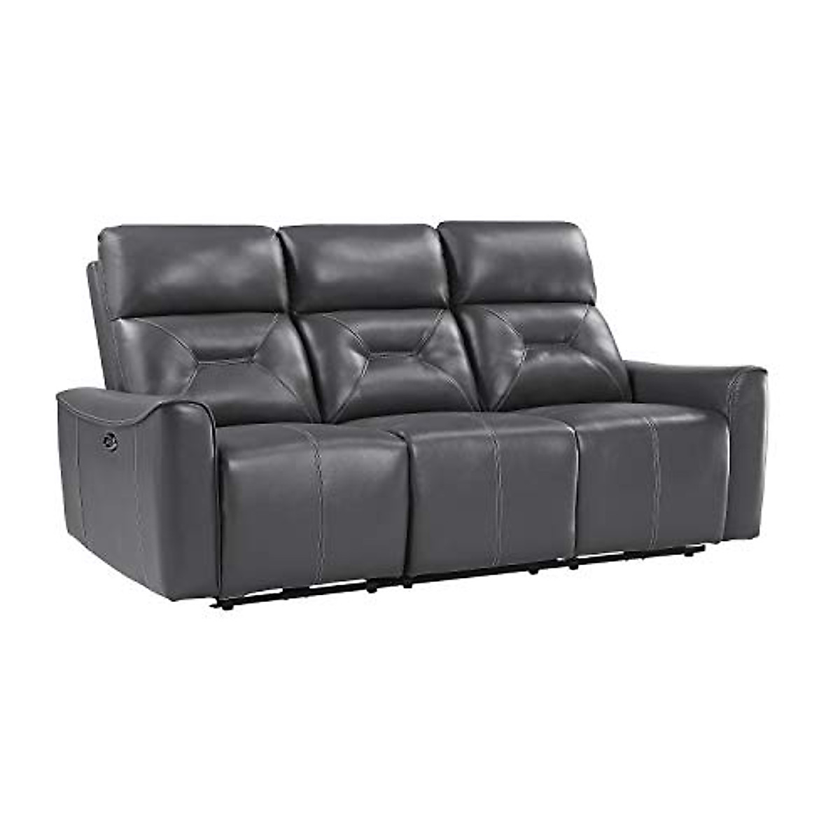 Lexicon Edelweiss Power Double Reclining Sofa, Dark Gray