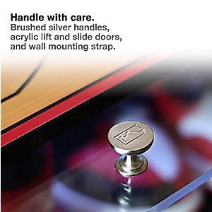 Sneaker Throne Shoe Rack with Lights for Up To 6 Pairs of Shoes, Black - Sleek Wood Shoe Shelf with Sliding Doors For Bedrooms, Outdoors, Garages - Premium Shoe Organizers and Storage for Closets