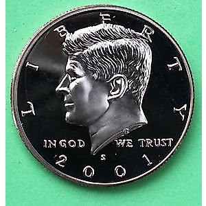 2001 S Gem Proof Kennedy Half Dollar US Coin Half Dollar Uncirculated US Mint