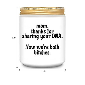 Funny Gifts for Mom Birthday Gifts,Mom Gifts from Daughter Son,Unique Mothers Day Thanksgiving Christmas Gifts,Lavender Scented Candles Gifts for Women