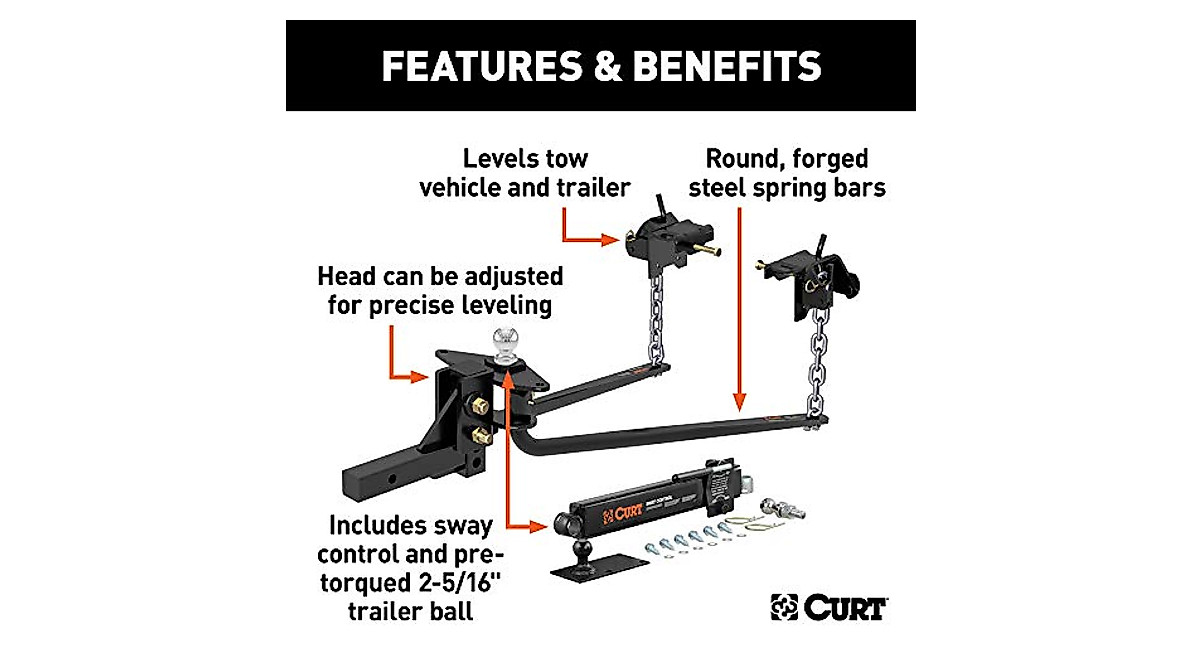 CURT 17062 Weight Distribution Hitch - Smooth Towing