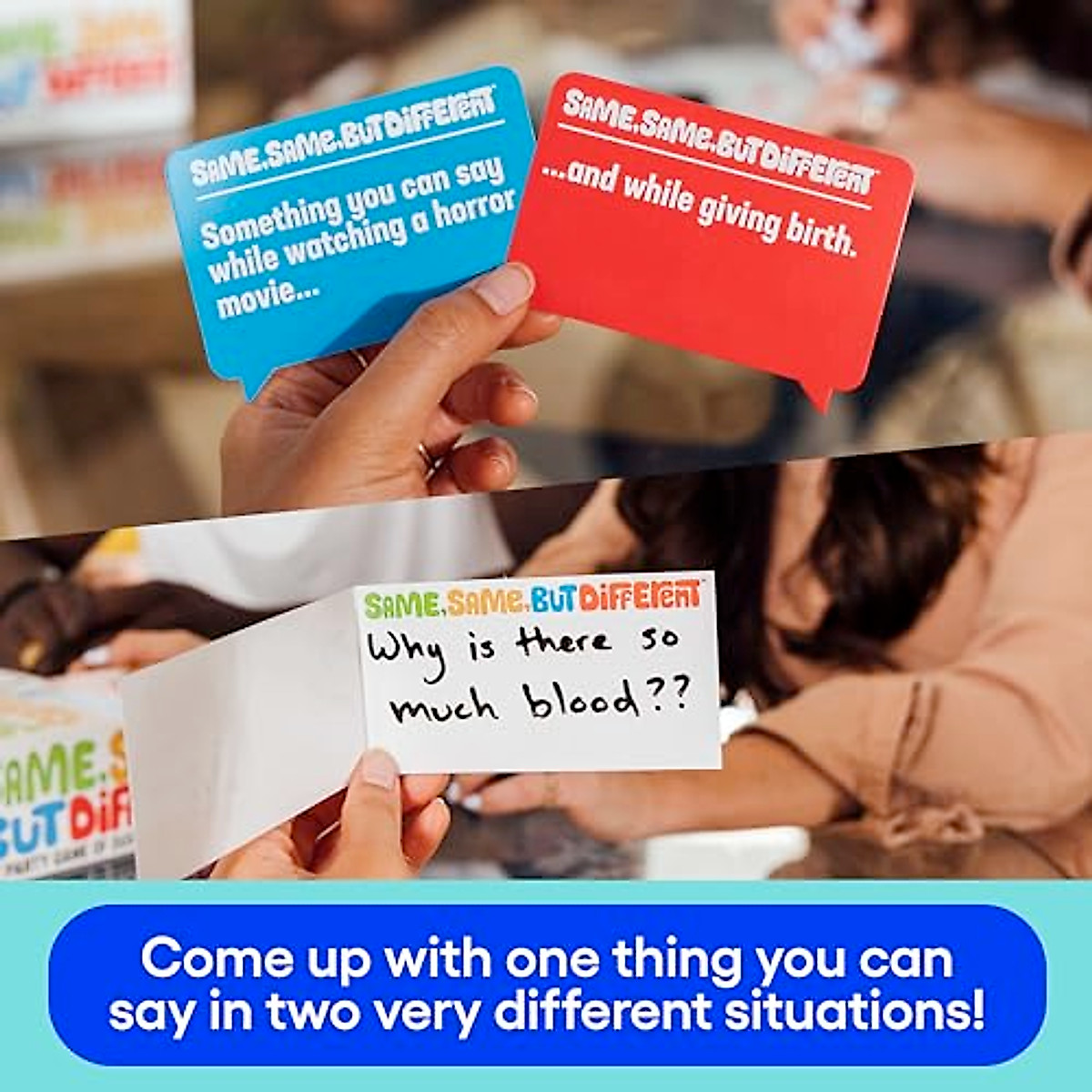 WHAT DO YOU MEME? Same Same But Different - The Party Game of Double Entendres – Adult Card Games for Game Night