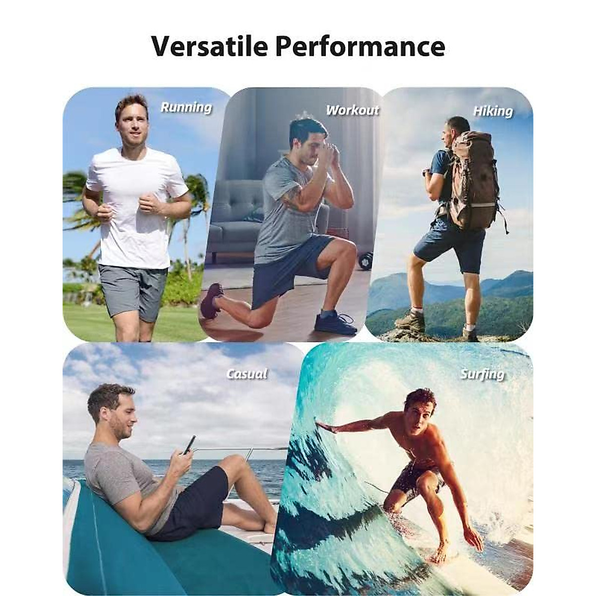 HIFEOS Mens Athletic Shorts -Running, Tennis Gym Workout Shorts for Men 5"/7"/9"- Comfort, Lightweight, 3 Zippered Pockets