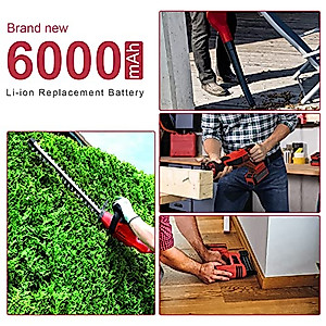 High-Output 6.0Ah 18V Battery for Einhell Power X-Change 18-Volt Power Tools 4511396 4511437neu 4511437OVP PXBP-300 PXBP-600 PX-BAT52 Garden Tool Battery