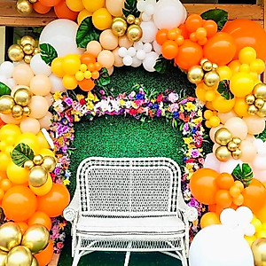 RUBFAC 154pcs Yellow Balloon Garland Different Sizes 18 12 10 5 Inches for Orange Balloons Garland Arch, Little Cutie Baby Shower Decor, Tangerine Theme Birthday Graduation Wedding Party Decorations