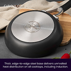 Circulon Premier Professional Hard Anodised 20/28 cm Frying Pan Twin Pack Set, 2-Piece - Black