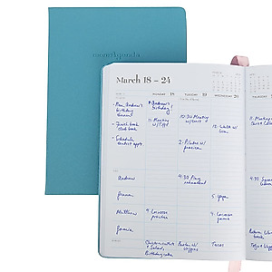 momAgenda Desktop 23/2024 Day Planner | Runs through December 2024 | Family Planner. Manage Multiple Schedules. Week-at-a-View layout. (Rasberry)