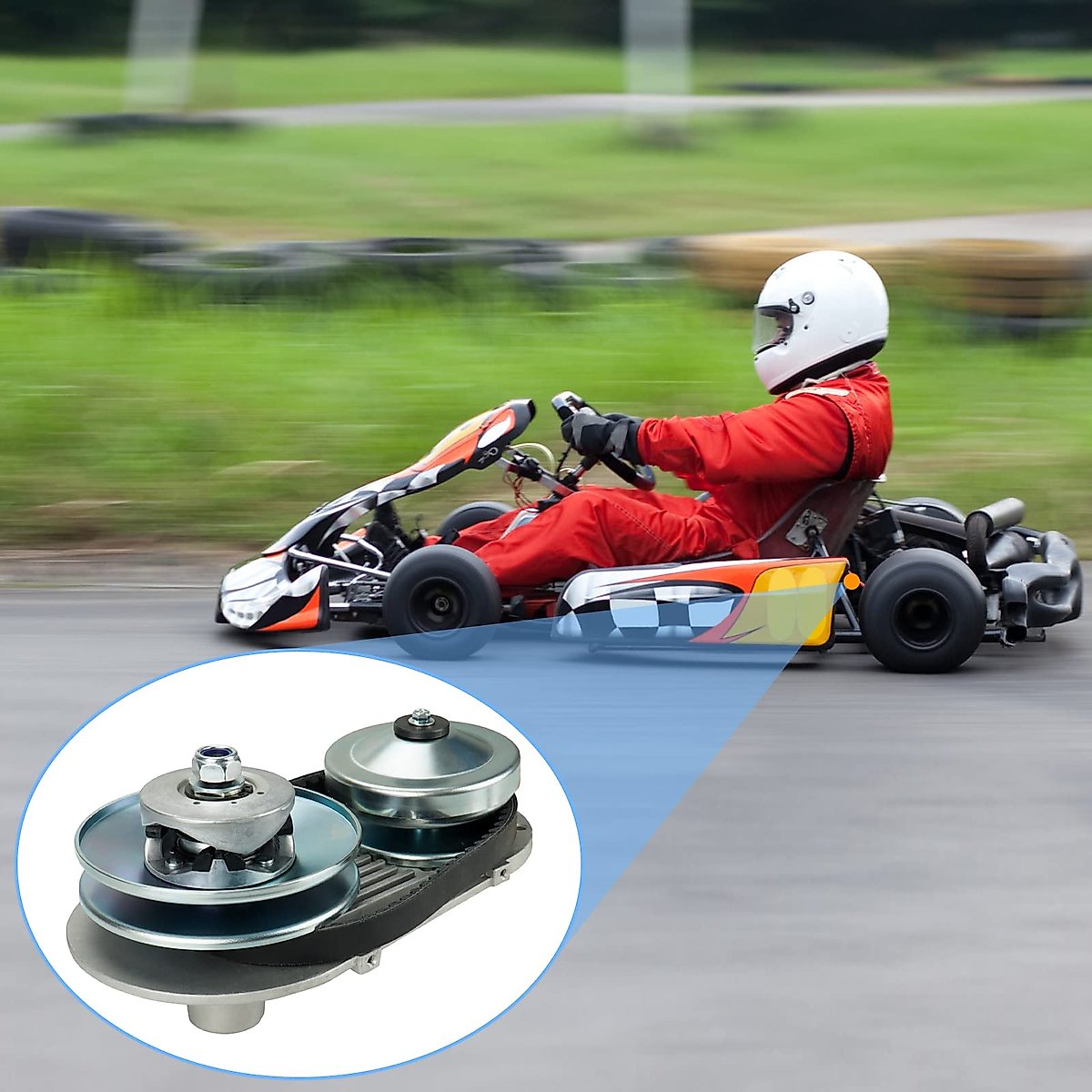 30 Series Torque Converter 2-7HP Go Kart Clutch 1" 10T #40 41 420 and 12T #35 Chain Go Kart Mini Bike Clutch Comet TAV2 30-100 Engine Drive Replacement Set