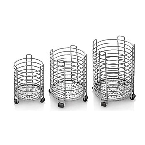 Multipurpose Spoon Holder Stainless Steel Cutlery Holder Round Shape (4"×6½")