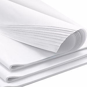 Simetufy 20 x 20 inch White Tissue Paper, 270 Sheets Tissue Paper for Gift Bags, Gift Tissue Paper for Hanukkah, Holidays, Birthdays, Weddings, Christmas and All Occasions