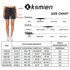 Ksmien Women's Knit Cotton Bermuda Shorts with Deep Pockets for Women Lounge Walking Running Athletic Charcoal