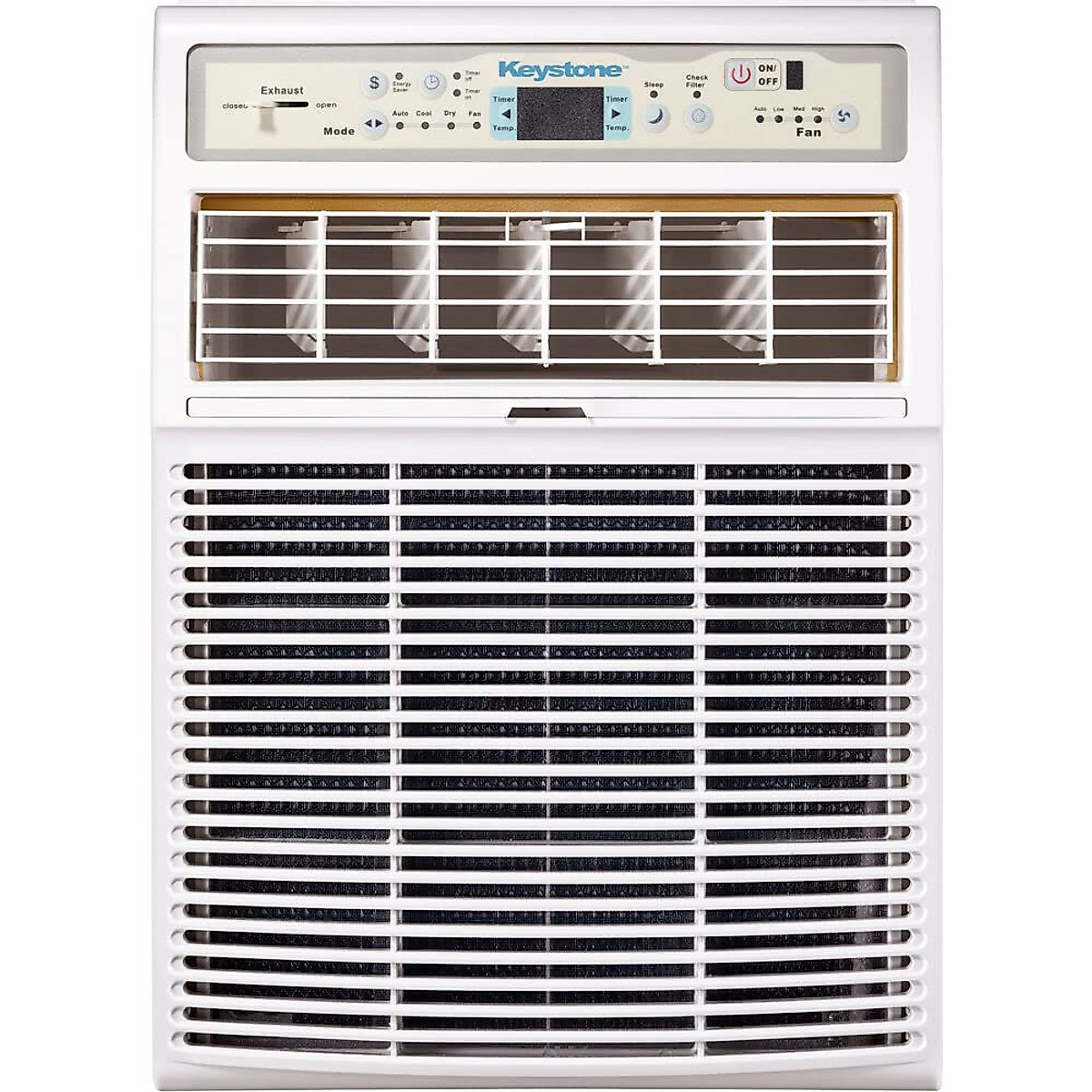 Keystone 8,000 BTU Slider Casement Window-Wall Air Conditioner and Dehumidifier with 4-Way Air Direction Control, Window AC Unit for Small-Medium Sized Rooms up to 350 Sq. Ft.