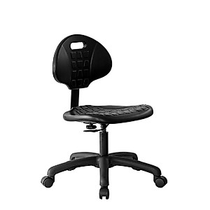 Chair Master Table Height Chair/Stool-Easy to Clean! Deluxe Ergonomic Polyurethane Chair. 5" of Height Adjustment (15.5"-20.5" Seat Ht). 450 lb Capacity. for Automotive, Lab, Garage, Home, Office