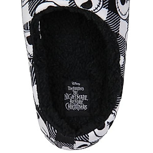 Disney Nightmare Before Christmas Jack Skellington Fleece Lined Foam Slippers For Men Women, House Slippers for Indoors and Outdoor (Large/X-Large)