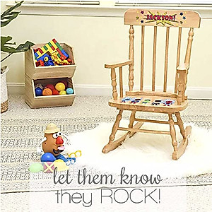 MyBambino Personalized Girls Rocking Chair-White