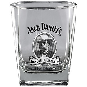 Jack Daniel's Licensed Barware Cameo DOF Glass, 1 Count (Pack of 1), Clear