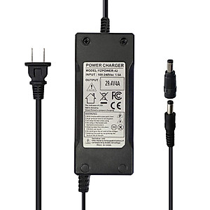 Abakoo 29.4V 4A Power Supply Charger Adapter for Lithium Li-ion Battery Pack with DC 5.5 x 2.1mm/5.5 x 2.5mm Plug