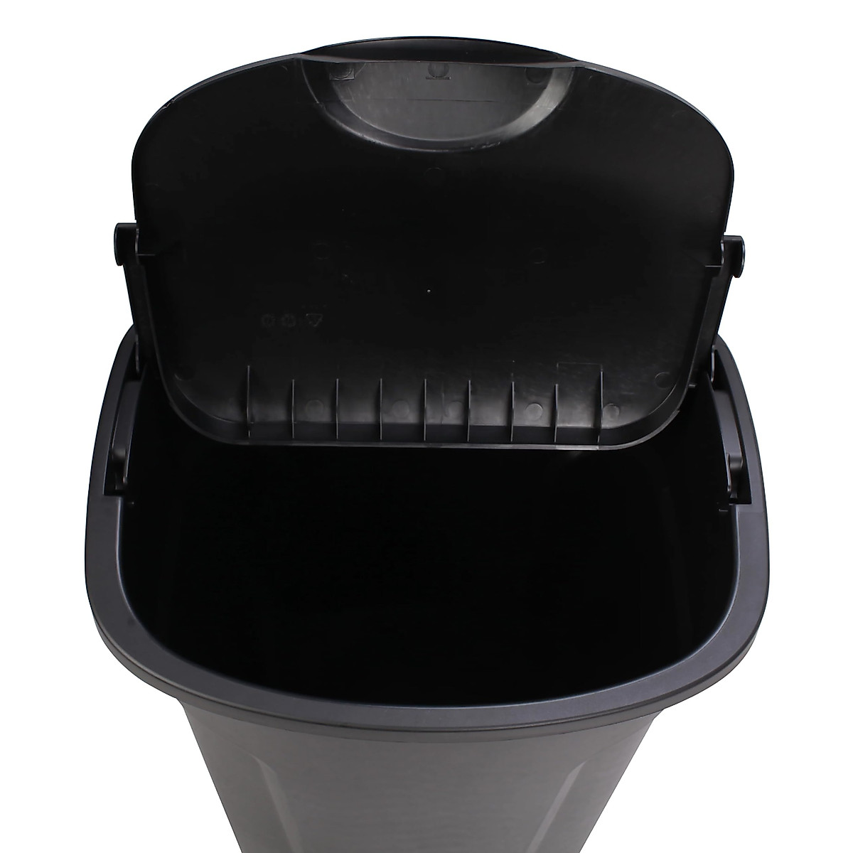 AYOYZ 11 Gallon Trash Can, Plastic Lift Top Kitchen Trash Can, Black,Dimensions: 12.25" L x 15.91" W x 25.33” H