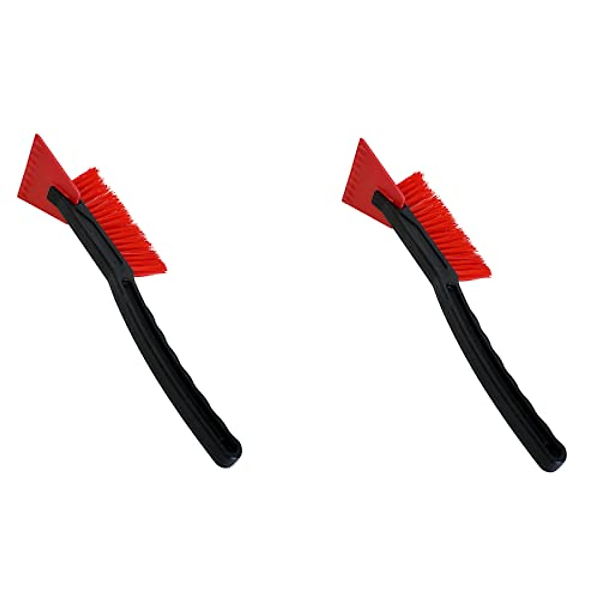 Dependable Industries inc. Essentials Set of 2 Auto Snow Brush Scraper Combo 17" Long Unbreakable ABS Handle for Cars, Trucks, SUVs