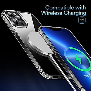 Elando Crystal Clear Phone Case Compatible with iPhone 13 Pro Case, Non-Yellowing Military Grade Drop Protection Shockproof Slim Thin Phone Case, 6.1 inch