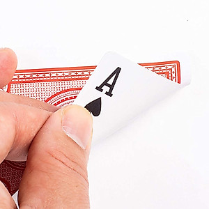 GAMELAND 12 Decks (6 Red/6 Blue) Premium Playing Cards Set, Plastic-Coated, Poker Size, for Blackjack, Euchre, Canasta, Pinochle Card Game, Casino Grade