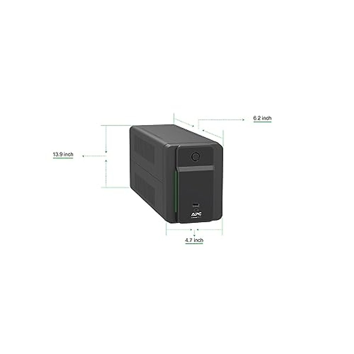 APC UPS 950VA Line Interactive UPS Battery Backup, BVK950M2 Backup Battery with AVR, 2 USB Charging Ports (Type C/Type A), Back-UPS Uninterruptible Power Supply, Black