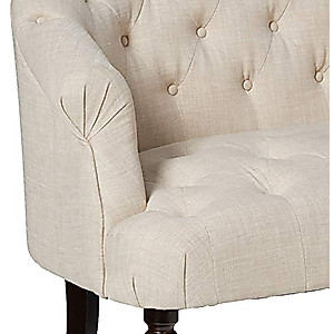 Rosevera C18-1 (1-B) Garner Chesterfield Settee Loveseat, Beige
