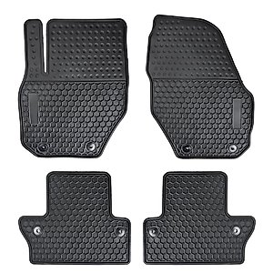 Matericuo Car Floor Mats Custom Fit for Volvo S60 2011-2018(not Inscription Models) & V60 2015-2018 Full Black Rubber Auto Liner Mats All Weather Protection Heavy Duty Odorless