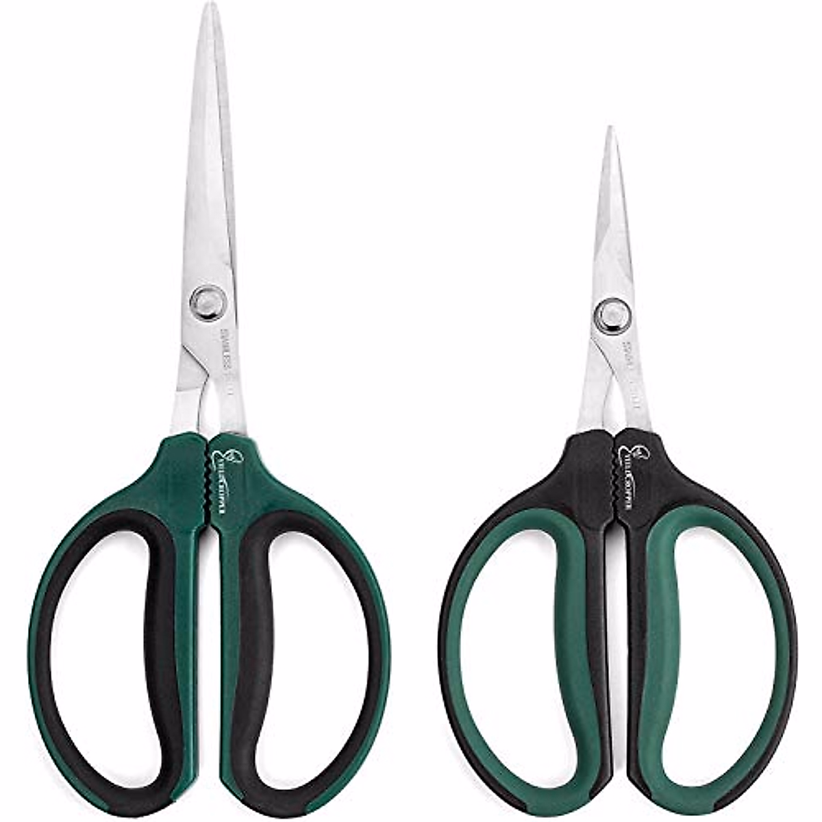 Hydroponic 60mm/40mm 2 pack Bonsai micro tip pruning shears (Stainless Steel) by Yieldcropper