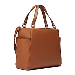 Tommy Hilfiger Beth II Convertible Satchel Saffiano PVC Cognac One Size