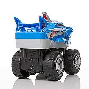 Rugged Racers Monster Trucks for Boys and Girls – Off Road Big Wheels Vehicle – Shark – Battery Operated Mouth Opening Design – Revving Engine with Sounds and Lights