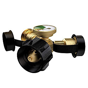 SHINESTAR 3-Pack Propane Y Splitter Tee Adapter and Propane Hose Adapter 1 LB to 20LB and Propane Refill Adapter