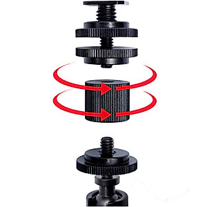 WANBY 11 Inch Articulating Friction Magic Arm Adjustable w/Hot Shoe Mount 1/4'' Tripod Screw for Camera Rig, LCD Monitor, LED Flash Lights (11'Arm)