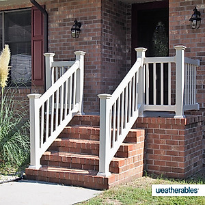 Weatherables 4x4 Post Sleeve – Weatherproof Premium Outdoor Vinyl Post Cover for Lasting Durability and Easy Installation on Decks, Patios, Porches or Mailbox Posts (4"x4"x48", White)