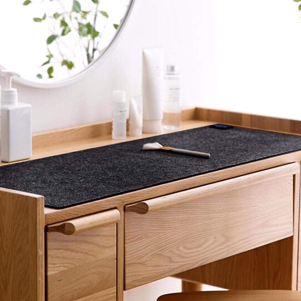 BENECREAT 118x9.4inch Felt Fabric Roll, Dark Gray Craft Felt Roll for Felt Table Mats, DIY Craftwork, Sewing and Patchwork,2mm Thick