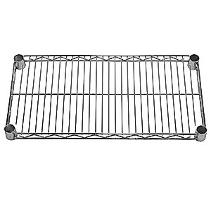 Shelving Inc. 12" d x 24" w Chrome Wire Shelving with 1 Tier Shelf, Weight Capacity 800lbs Per Shelf