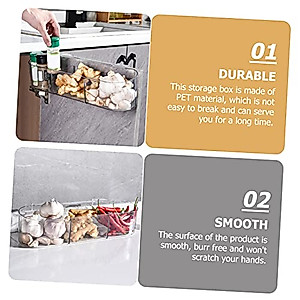 Veemoon Box Cabinet Door Organizer Kitchen Storage Case Hanging Bin for Walls Seasoning Organizer for Cabinet Storage Shelves Plastic Bathroom Storage Holder Crane Wall-mounted The Pet