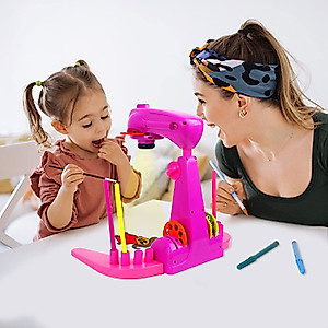 LEERFEI Kids Projection Drawing Toy,Smart Drawing Projector Toys，Trace and Draw Projector for Kids,with 32cartoon patters and 12color Brushes, Kid Learn to Draw and Sketcher (Pink)