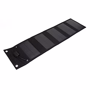 15W Foldable Portable Solar Panel, USB Solar Panel for Portable Power Station Generator Cell Phones Camera Lamp, Waterproof and Lightweight