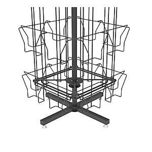 FixtureDisplays® 24 Pocket 5X7 Greeting Card Rack Post Card Birthday Christmas Holiday Display Rack Stand Countertop Tabletop Spinner Rack 15128