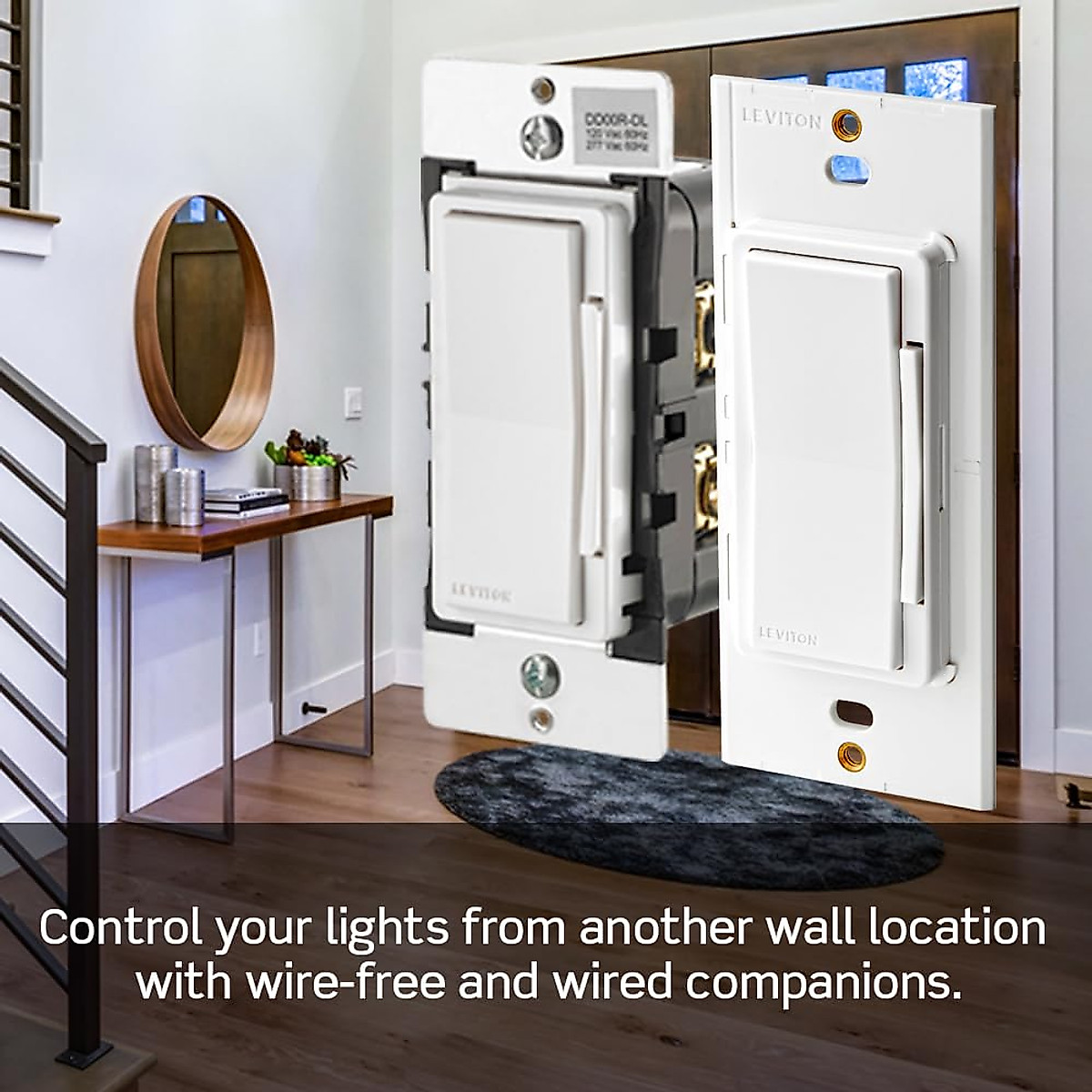 Leviton D26HD-2RW Decora Smart Wi-Fi Dimmer (2nd Gen), Works with Hey Google, Alexa, Apple HomeKit/Siri, and Anywhere Companions, No Hub Required, Neutral Wire Required, White