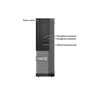 Dell OptiPlex 3020-SFF, Intel Core i5-4570 3.2GHZ, 16GB RAM, 512GB SSD Solid State, 4K Support, DVD, WiFi, DP, VGA, Keyboard, Mouse, Windows 10 Pro 64bit - Multi Languages Support (Renewed)
