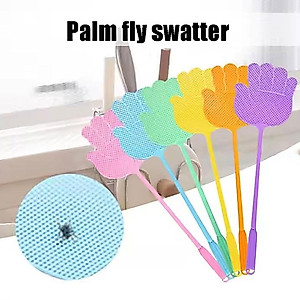6PACK Fly Swatter,Funny Hand Shaped Fly Swatters,Heavy Duty Manual Fly Swatter,Long Handle Flyswatter,Multi-Functional Swatter,Indoor Flyswatter,Fly Swatters for Home Indoor Outdoor Classroom