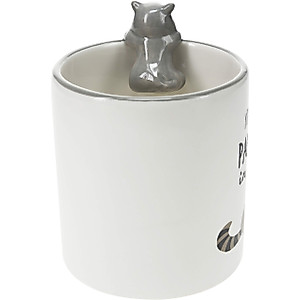 Pavilion Gift Company You Are My Partner In Crime - Raccoon Gray 17oz Dolomite Coffee Cup Mug